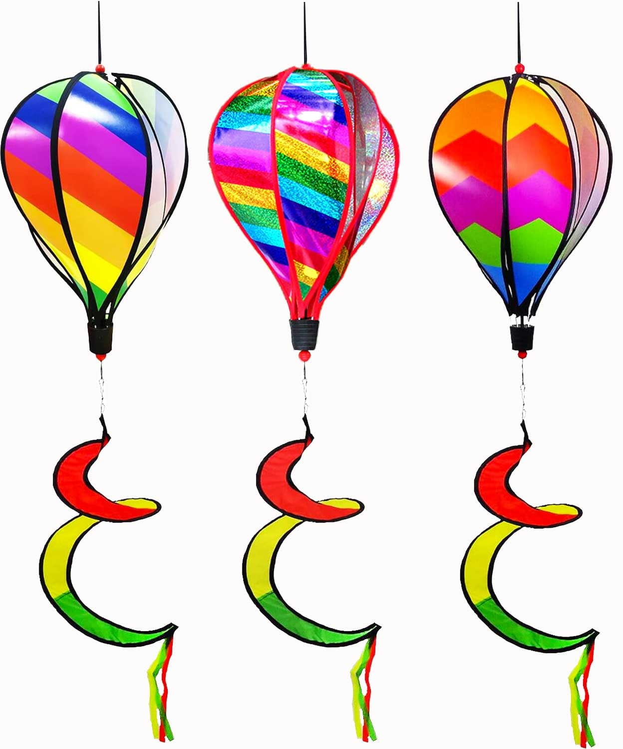 Hot Air Balloon Wind DHF10 Spinners Rainbow Twisted Spinner Decorations ...