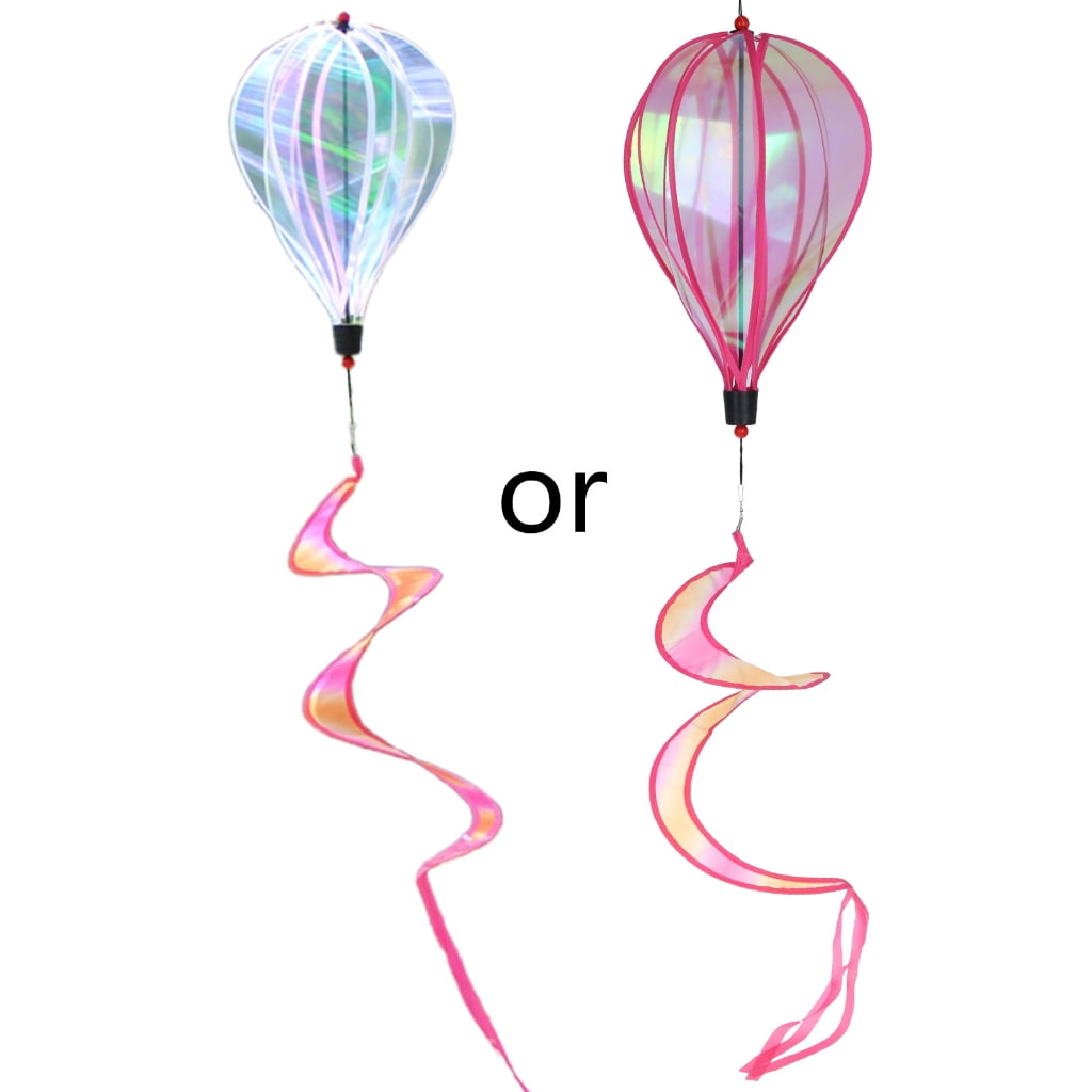 Hot Air Balloon Wind Spinner Rainbow Pinwheel Windsocks Spiral Windmill ...