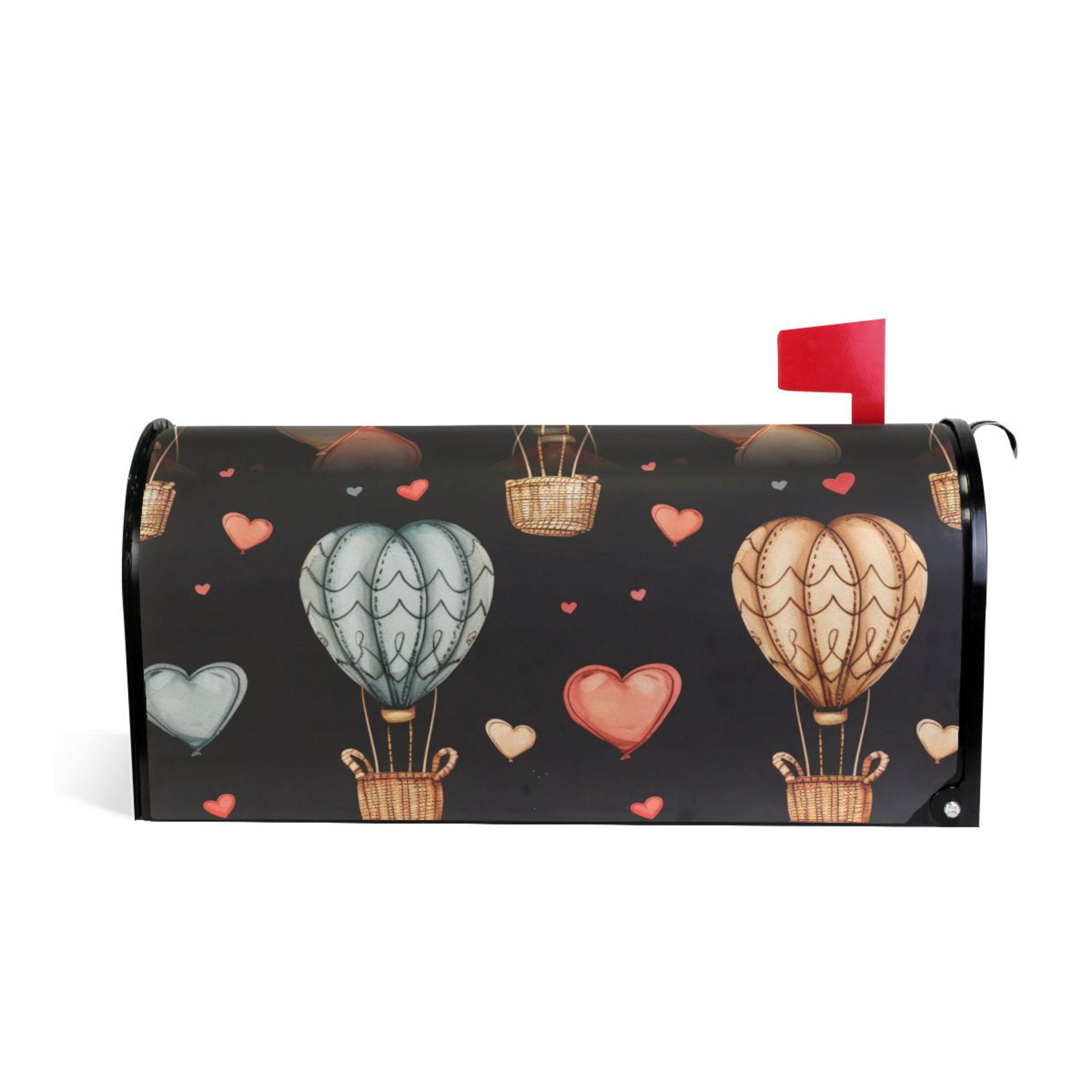 Hot Air Balloon and Heart Magnetic Mailbox Covers 21" X 18" Post Letter ...