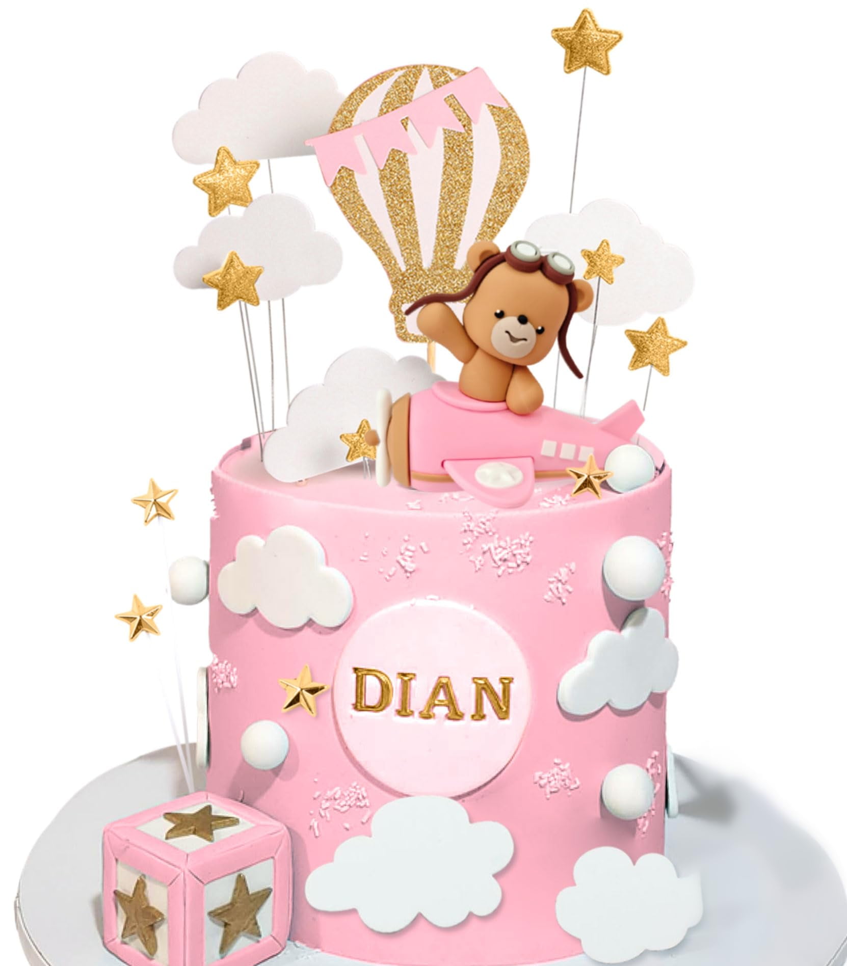 Hot Air Balloons Airplane Cake Decorations Plane Cake Topper for Time ...