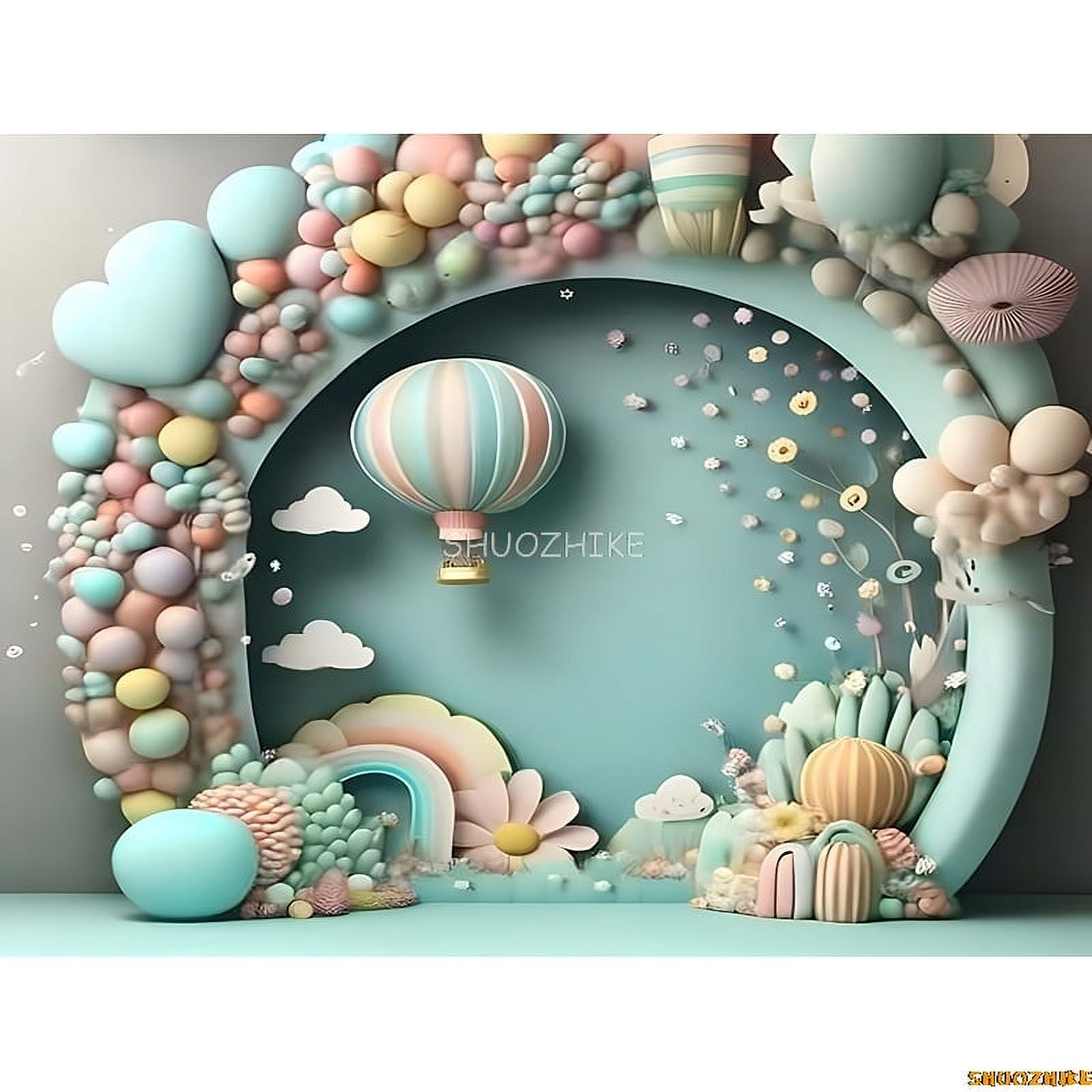 Hot Air Balloons Birthday Party Photography Backdrops Props Newborn ...