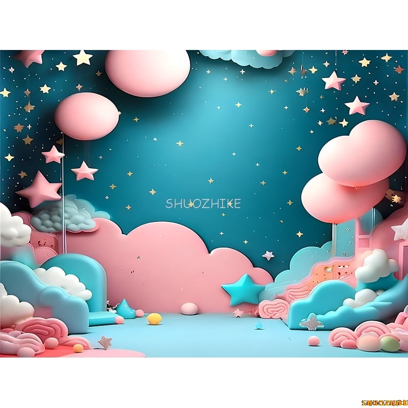 Hot Air Balloons Birthday Party Photography Backdrops Props Newborn ...