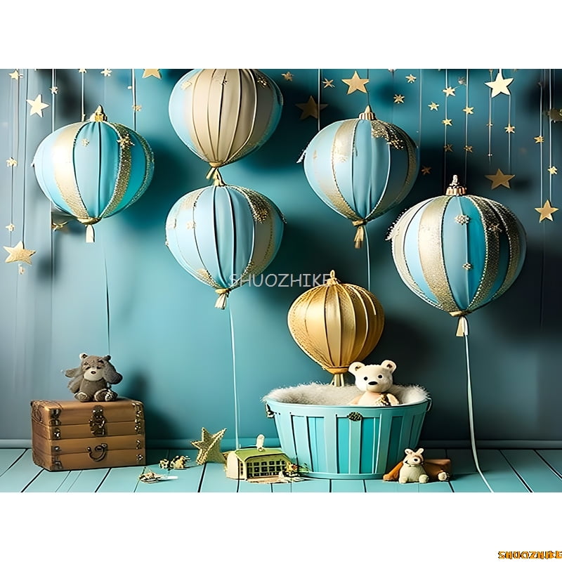 Hot Air Balloons Birthday Party Photography Backdrops Props Newborn ...