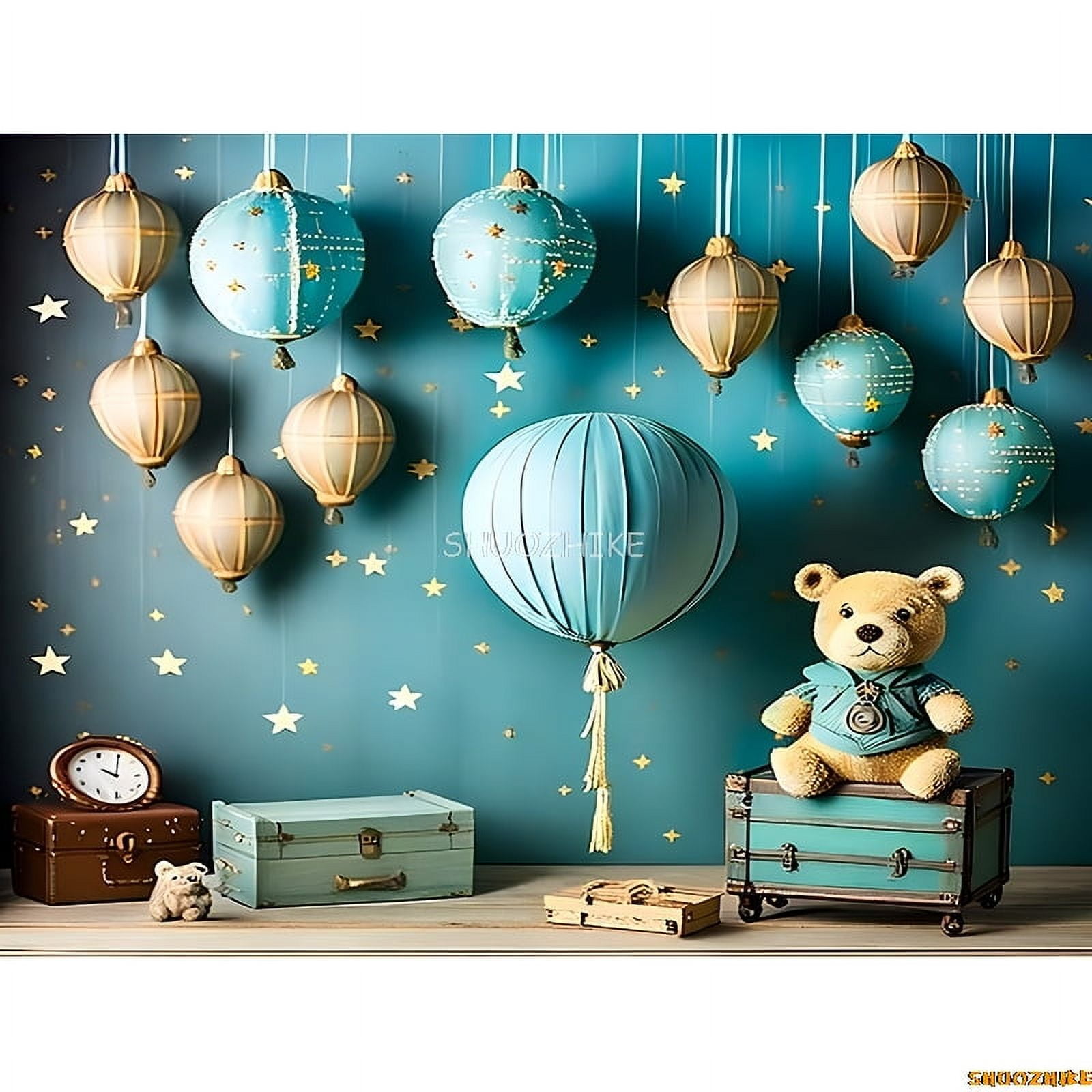 Hot Air Balloons Birthday Party Photography Backdrops Props Newborn ...