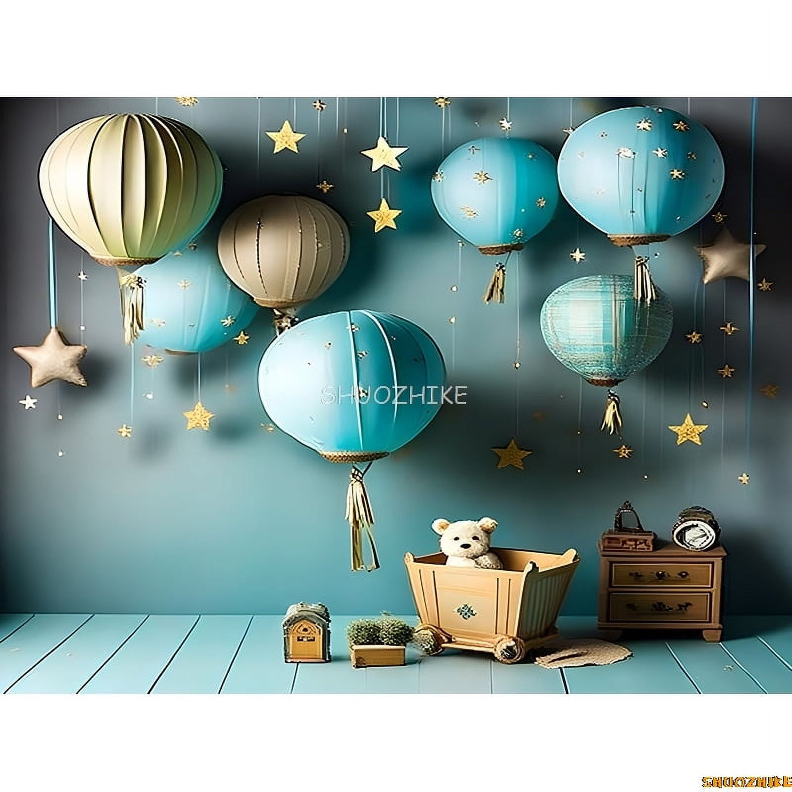 Hot Air Balloons Birthday Party Photography Backdrops Props Newborn ...