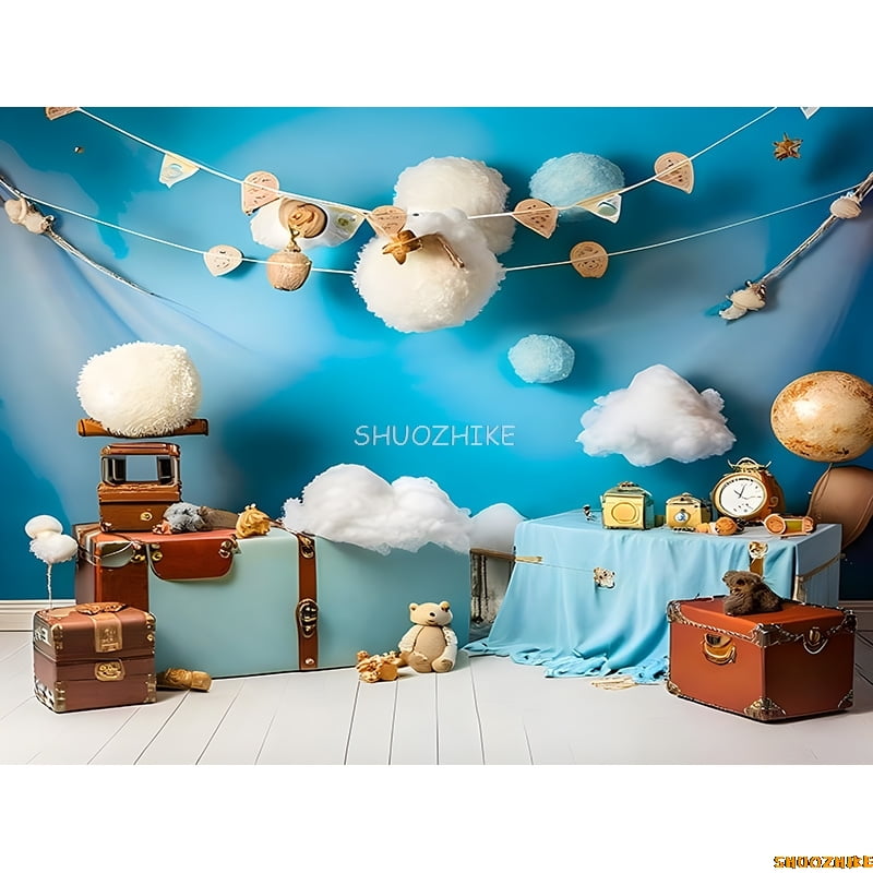 Hot Air Balloons Birthday Party Photography Backdrops Props Newborn ...