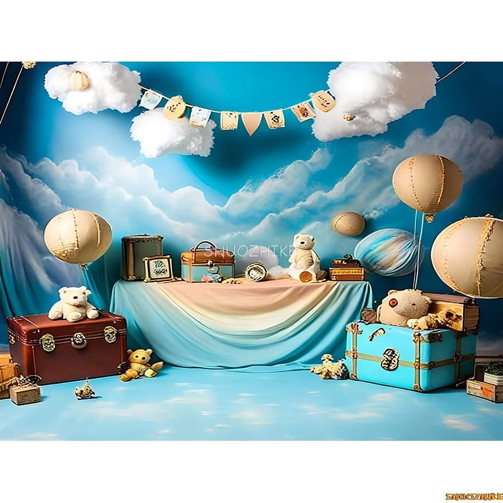 Hot Air Balloons Birthday Party Photography Backdrops Props Newborn ...