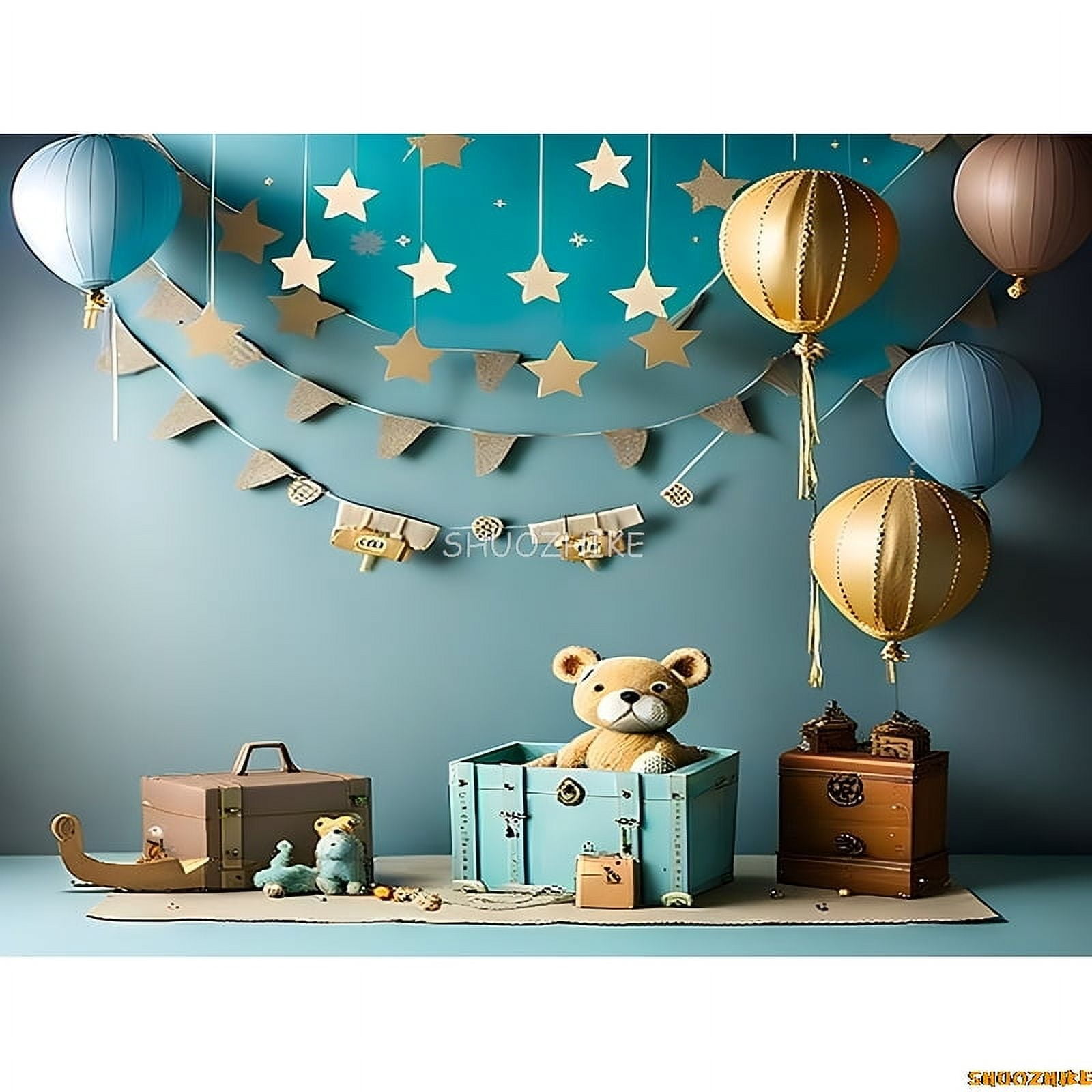 Hot Air Balloons Birthday Party Photography Backdrops Props Newborn ...