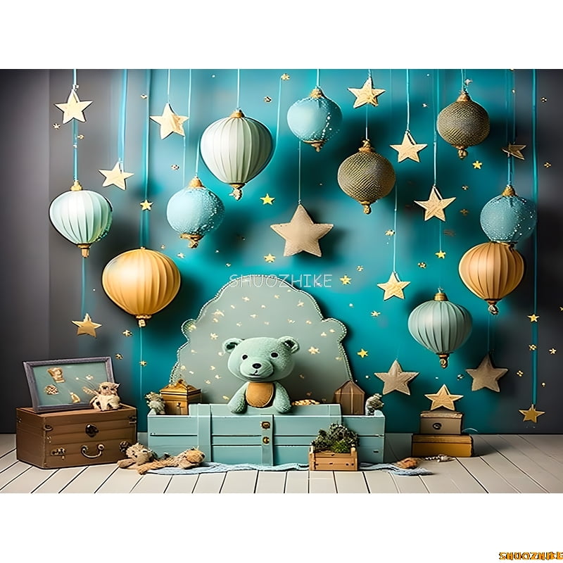 Hot Air Balloons Birthday Party Photography Backdrops Props Newborn ...