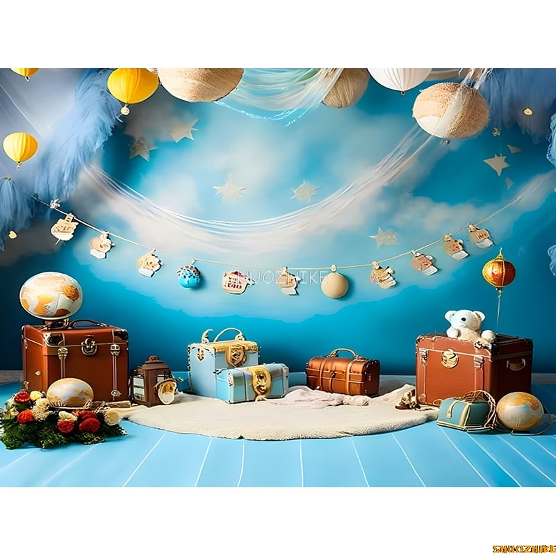 Hot Air Balloons Birthday Party Photography Backdrops Props Newborn ...
