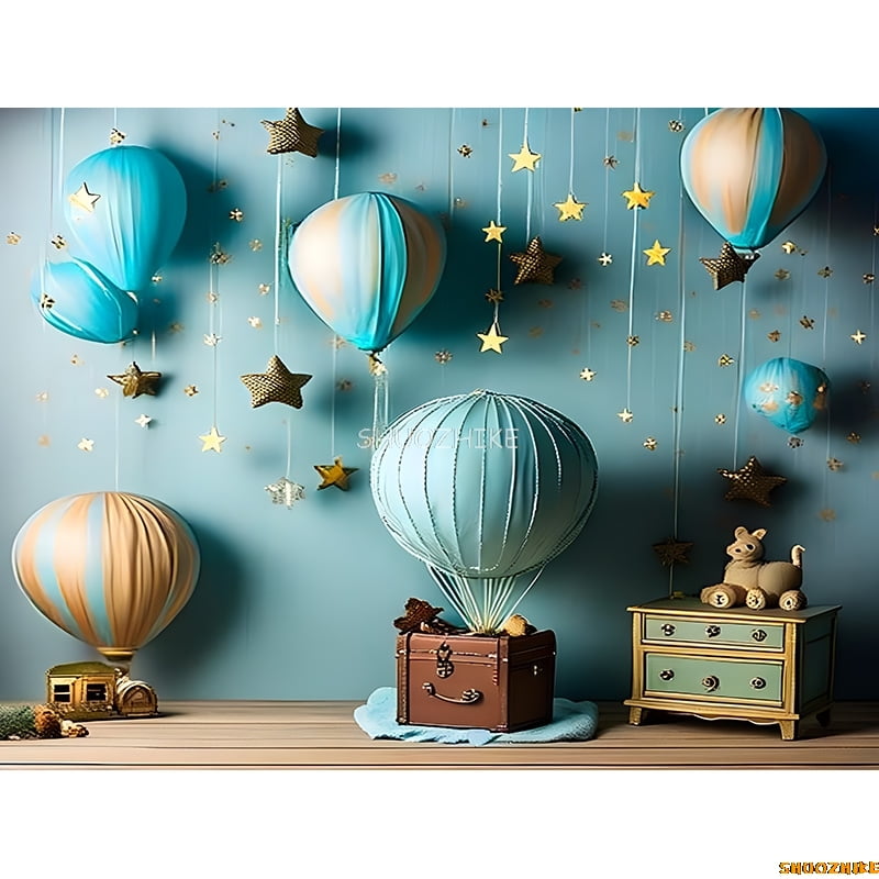 Hot Air Balloons Birthday Party Photography Backdrops Props Newborn ...