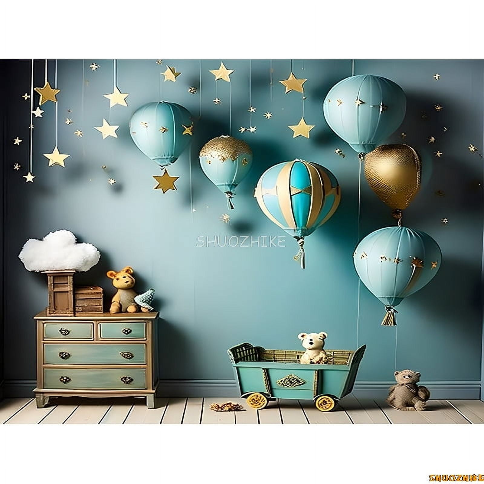 Hot Air Balloons Birthday Party Photography Backdrops Props Newborn ...
