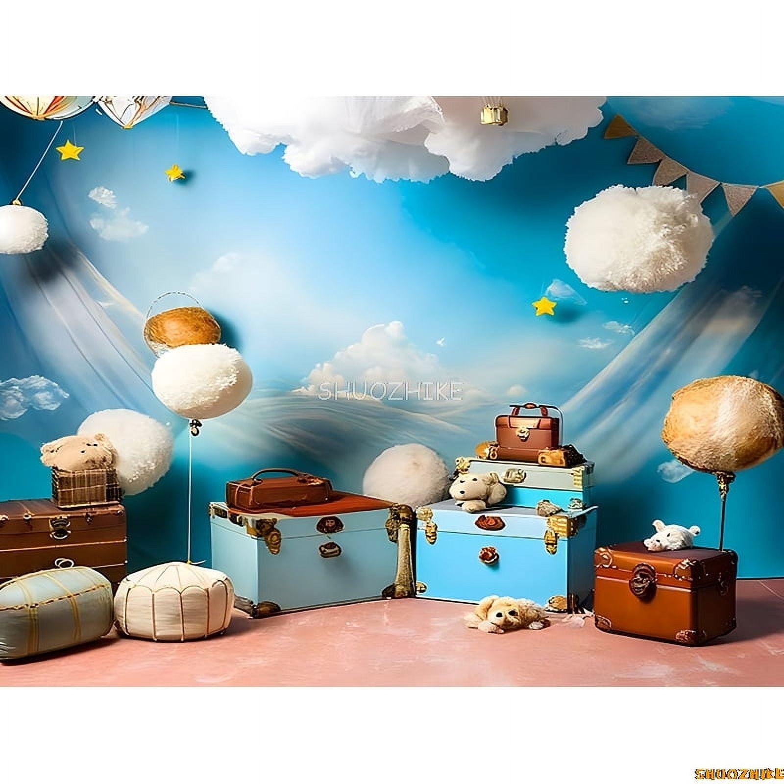 Hot Air Balloons Birthday Party Photography Backdrops Props Newborn ...