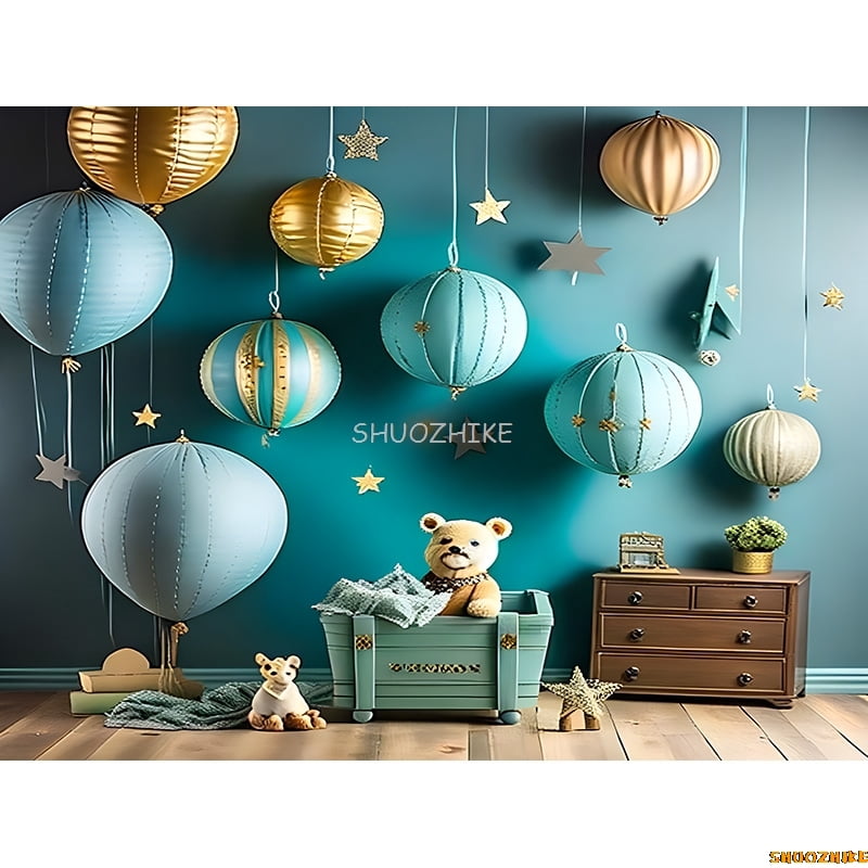 Hot Air Balloons Birthday Party Photography Backdrops Props Newborn ...