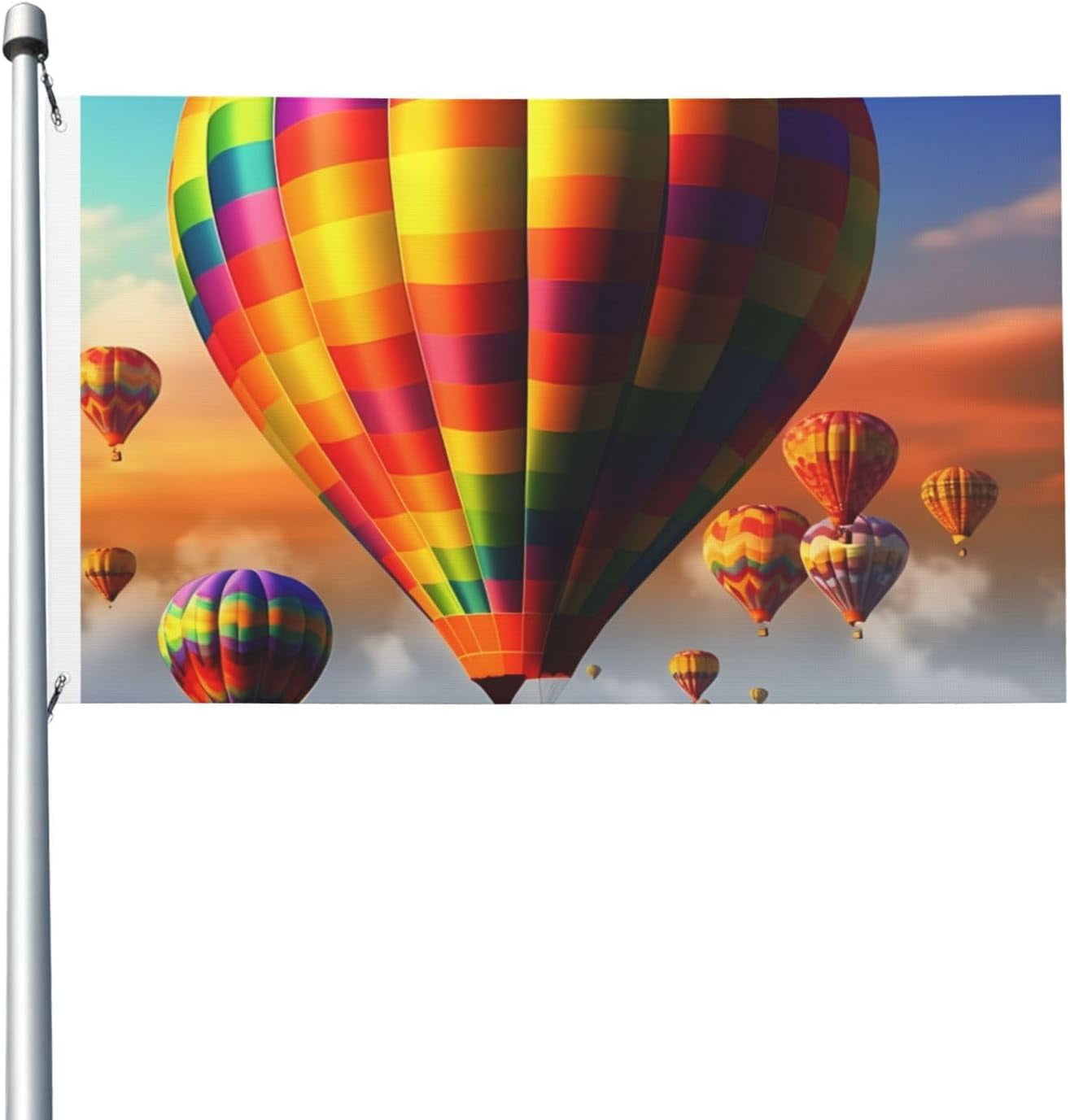 Hot Air Balloons Garden Flag Welcome Flags for Outside Holiday Banner ...