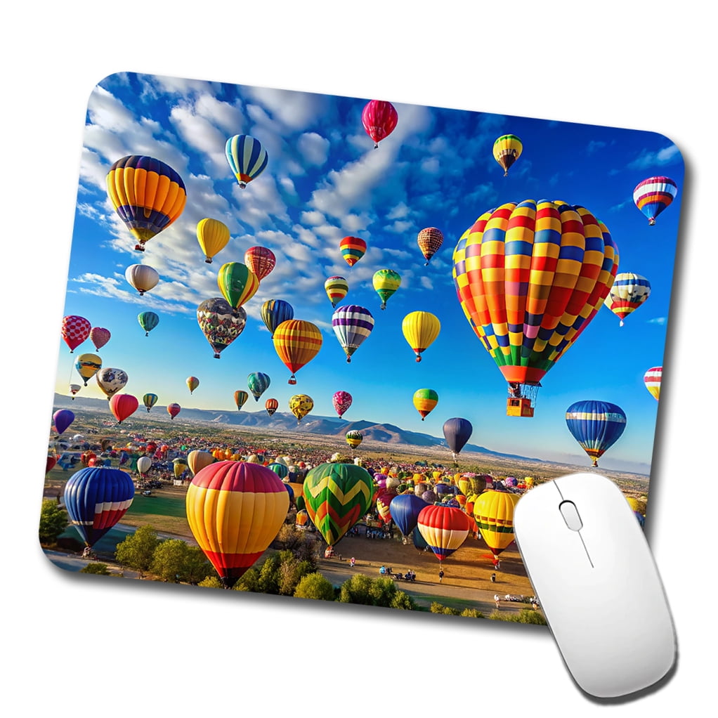 Hot Air Balloons In The Sky Balloon Festival Albuquerque Mouse Pad Low ...