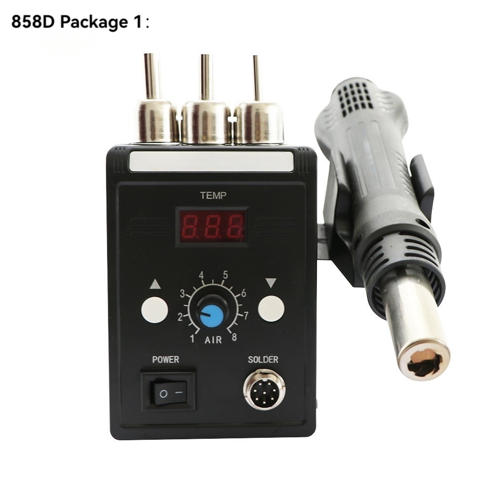 Hot Air Gun 858D 700W Rework Solder Station 220V / 110V for Heat ...