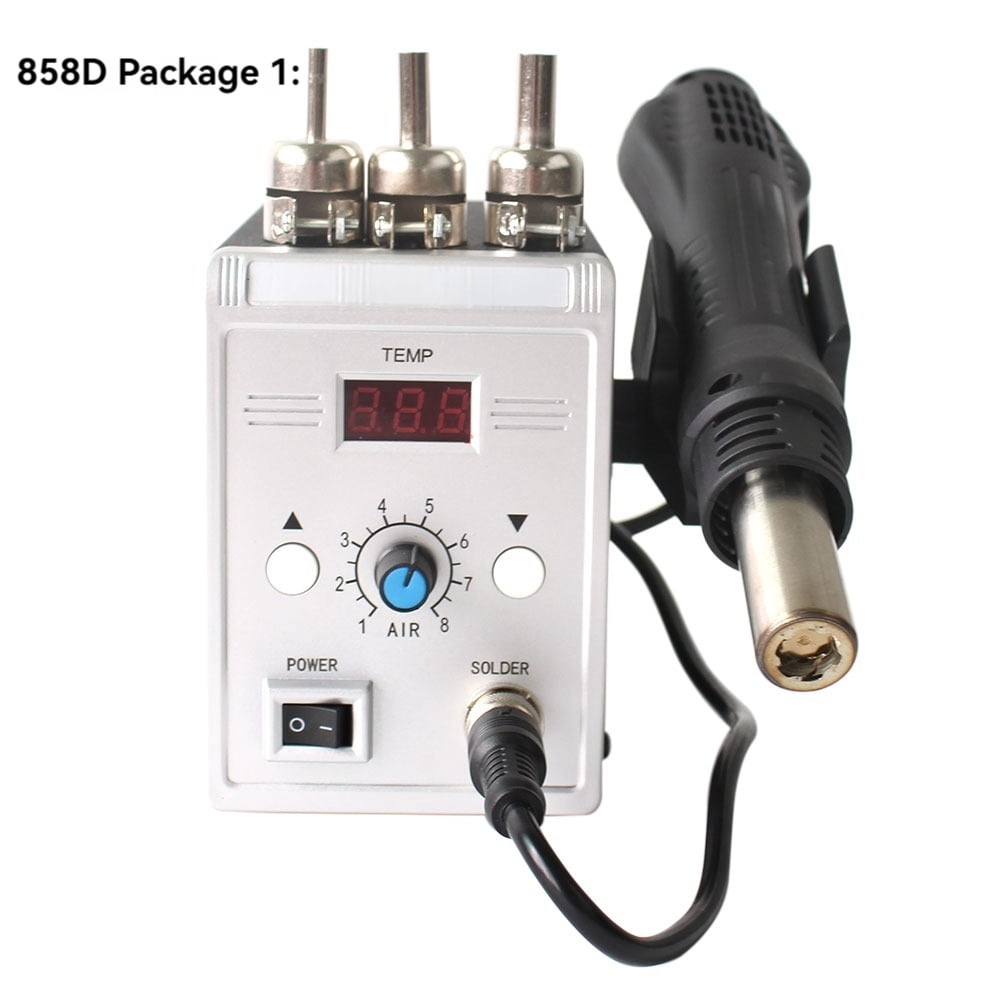 Hot Air Gun 858D 700W Rework Solder Station 220V / 110V for Heat ...