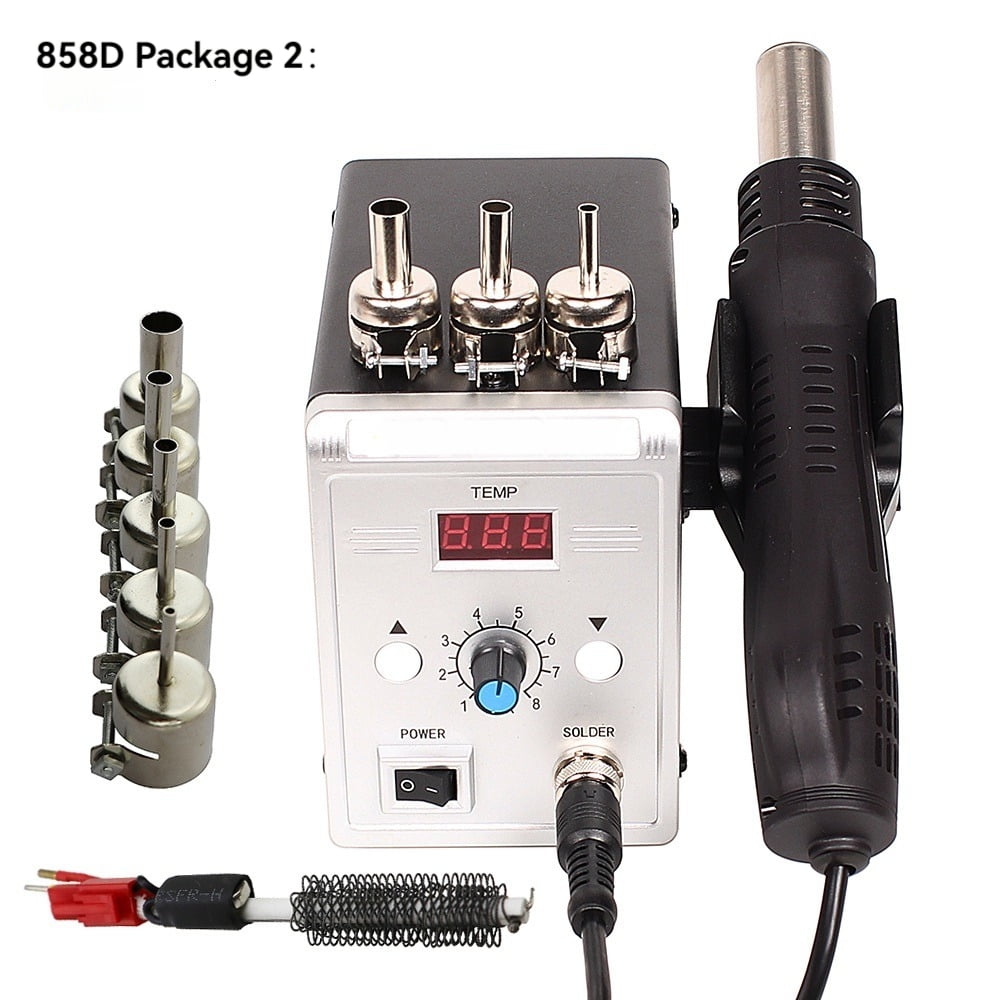 Hot Air Gun 858D 700W Rework Solder Station 220V / 110V for Heat ...