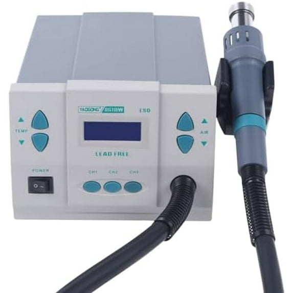 Hot Air Rework Station, 1000W Digital Display Heat Station Soldering ...