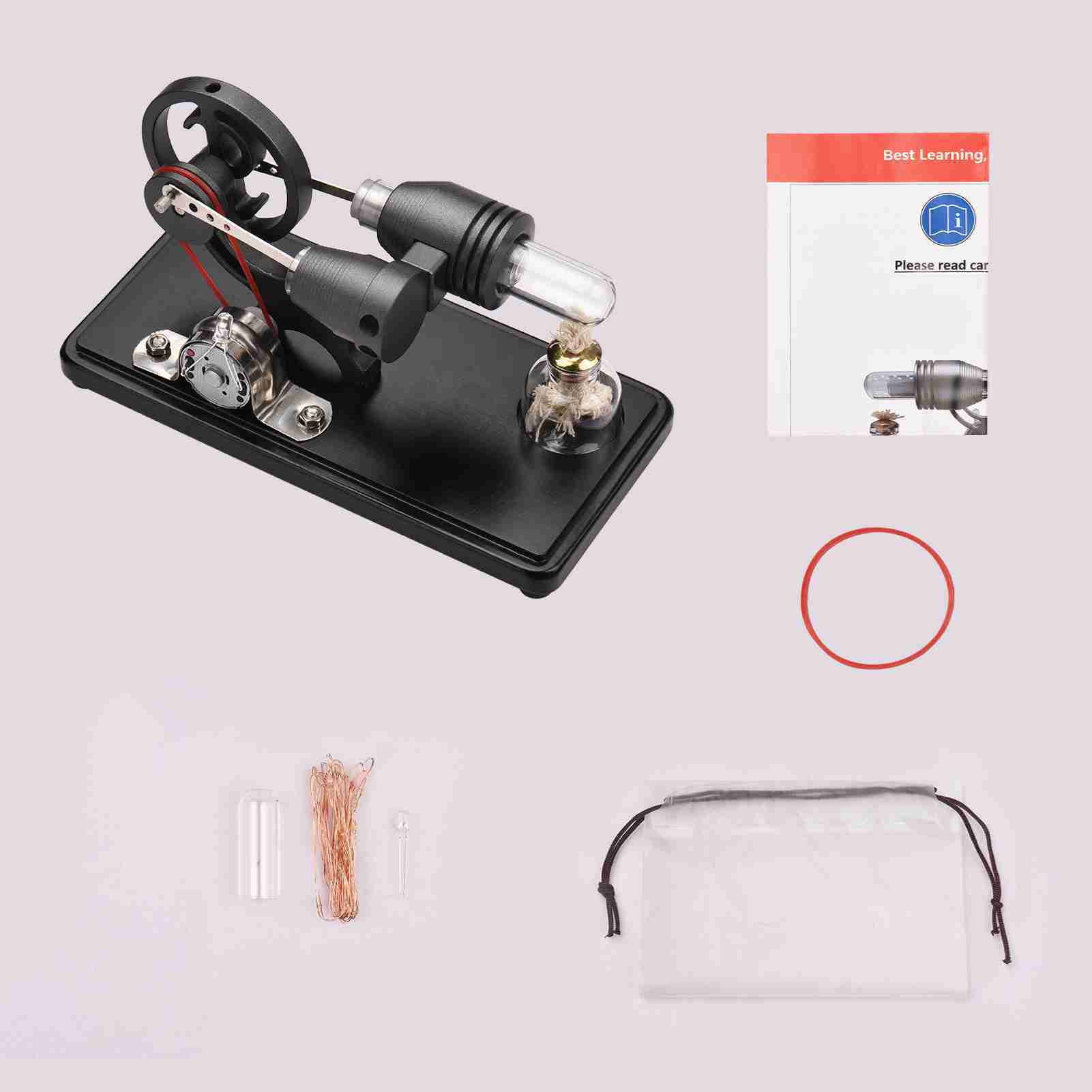 Hot Air Stirling Engine Electricity Generator Motor Model with LED ...