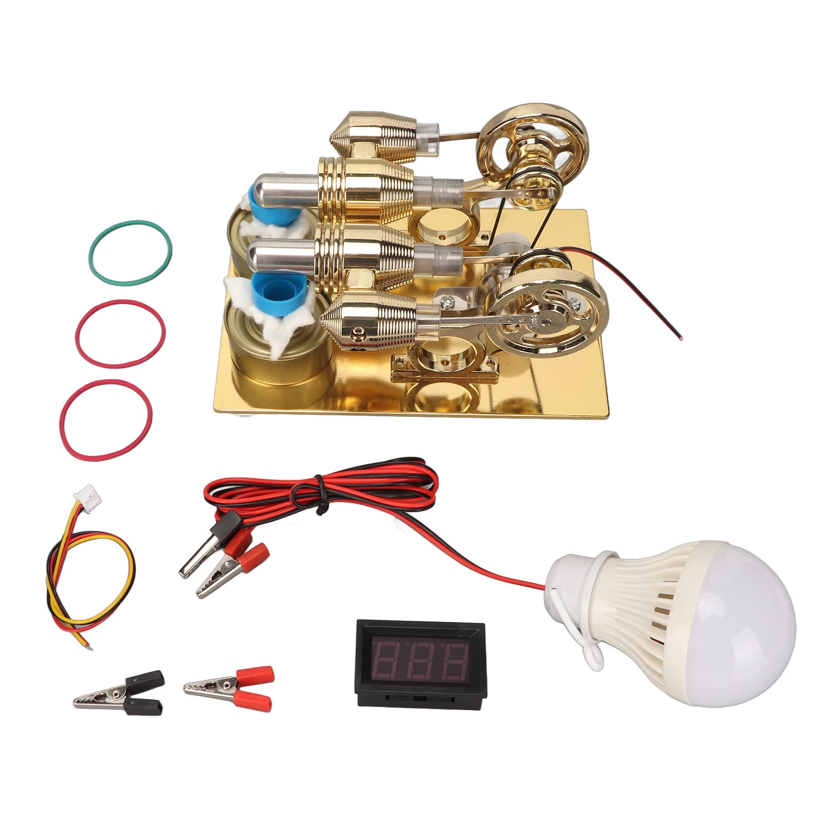 Hot Air Stirling Engine Golden Color Easy Assembly Stainless Steel ...