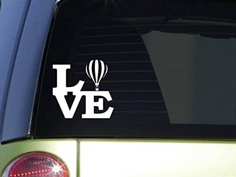Hot Air balloon Love 6" STICKER *F140* DECAL basket balloons rope ...