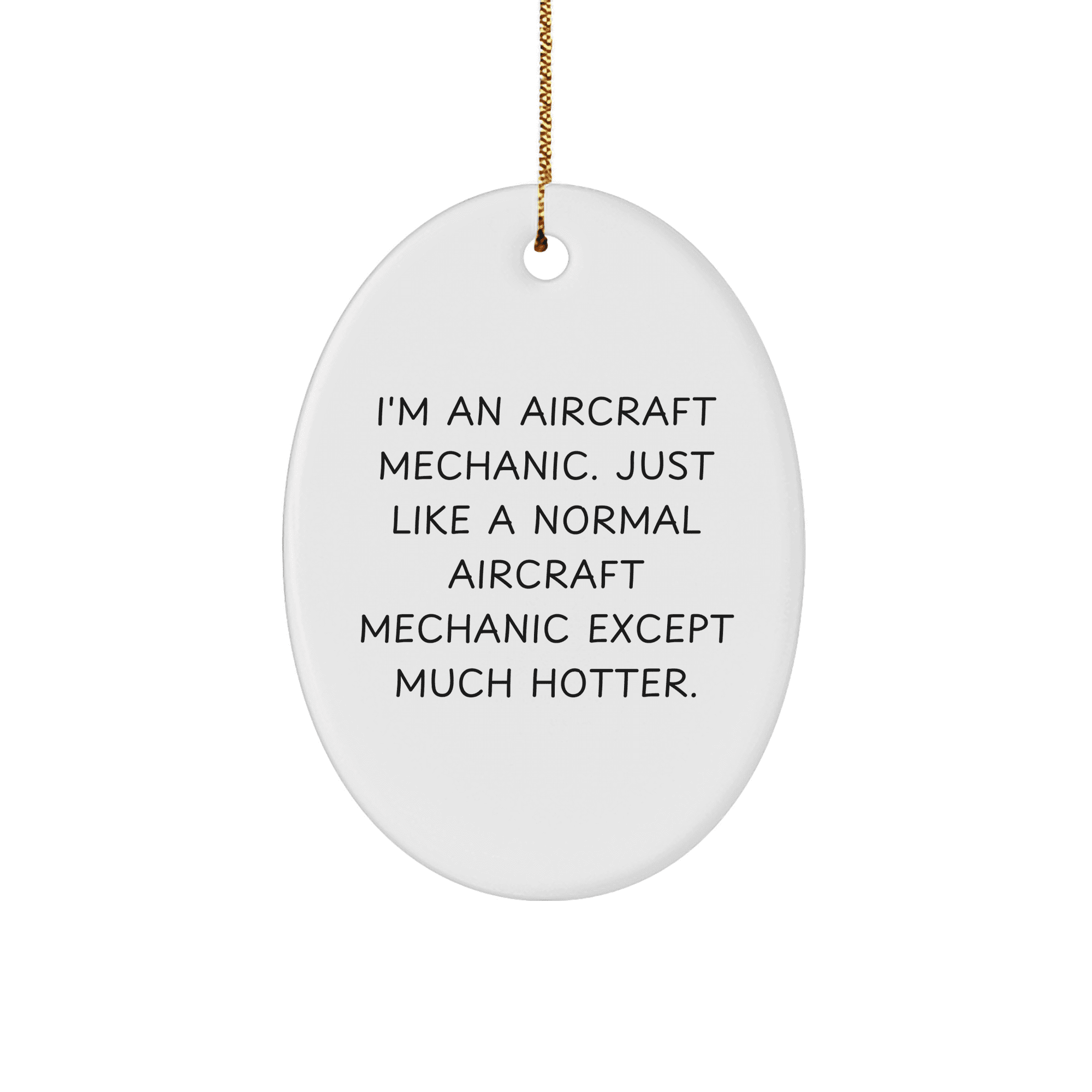 Hot Aircraft Mechanic Oval Ornament, Funny Quote Gifts for Men Friends Family, Christmas Unique ...