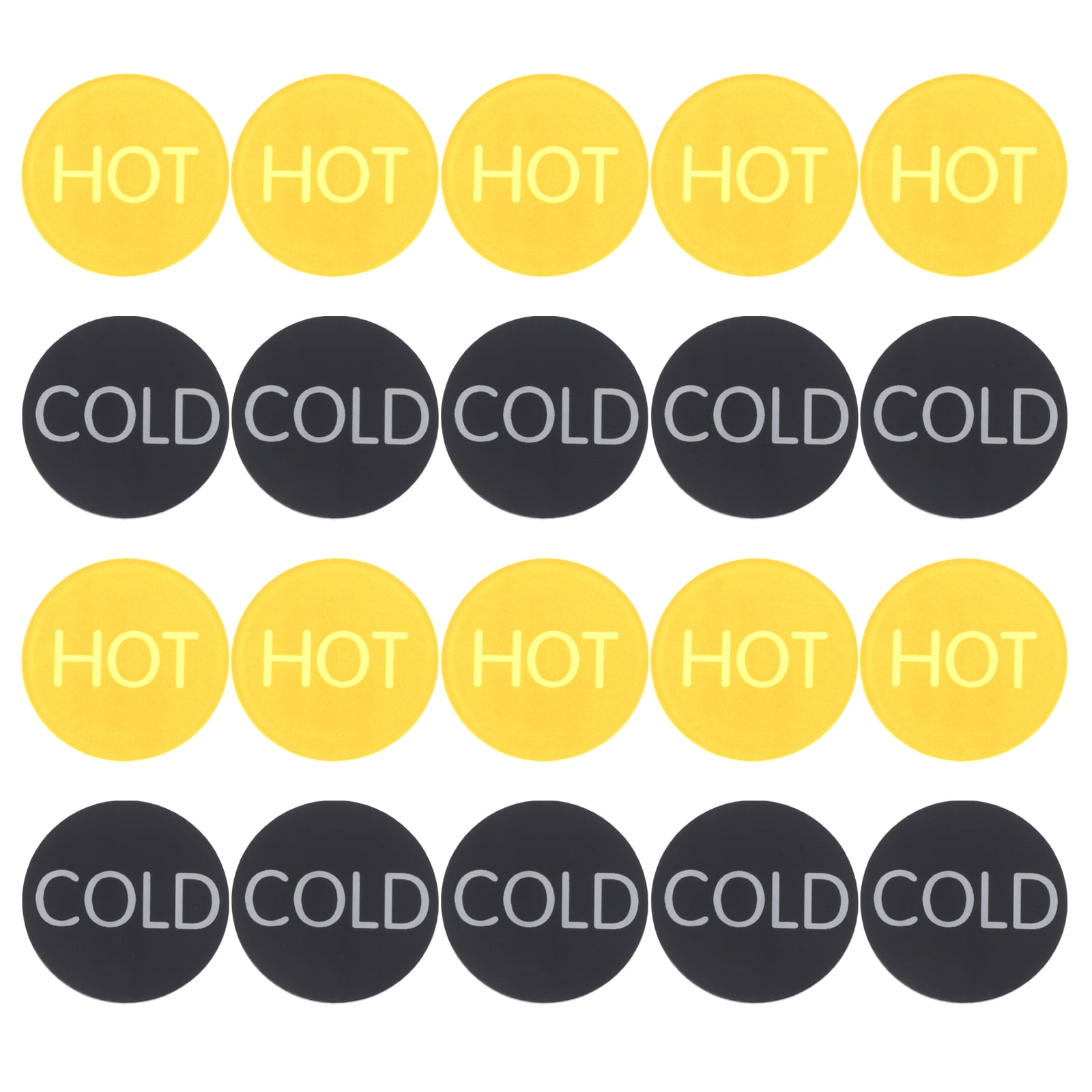 Acrylic Hot Cold Water Label Sticker Signs for Bathroom Faucets Sinks ...