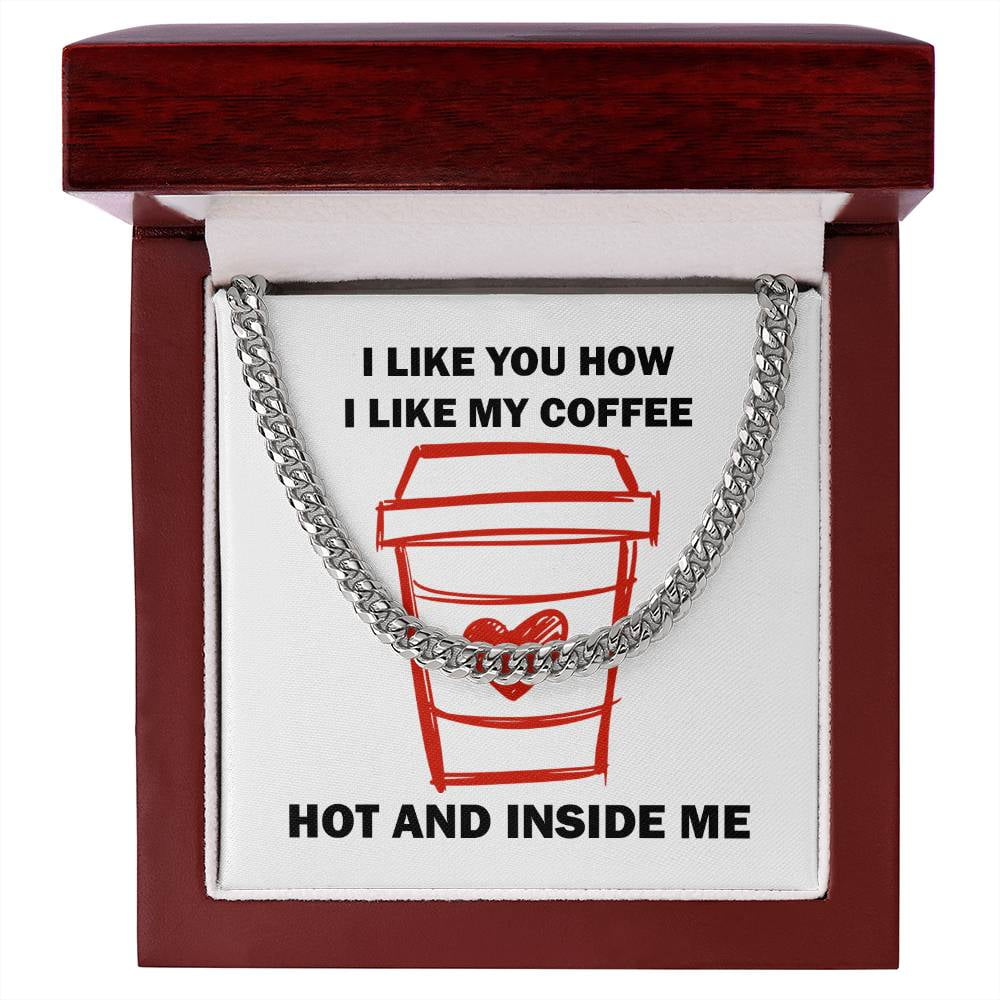 Hot And Inside Me, Cuban Link Chain, Stainless Steel or Yellow Gold ...