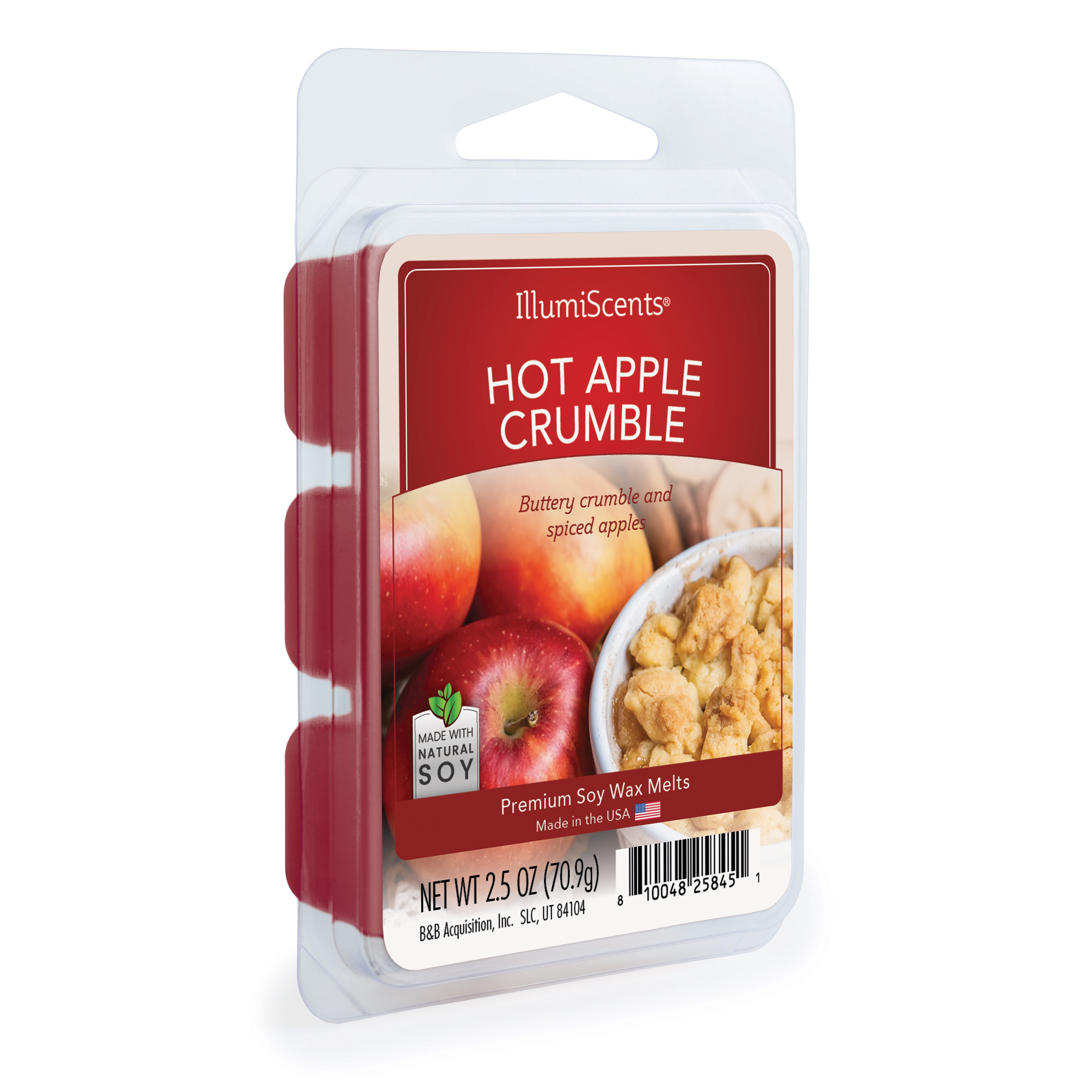 Hot Apple Crumble Wax Melt, IllumiScents, Highly Fragrant Soy Blend, 2. ...