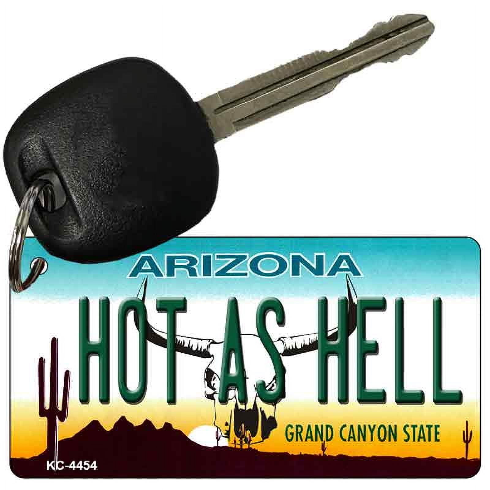 Hot As Hell (Skull) Arizona State License Plate Tag Key Chain KC-4454 3 ...
