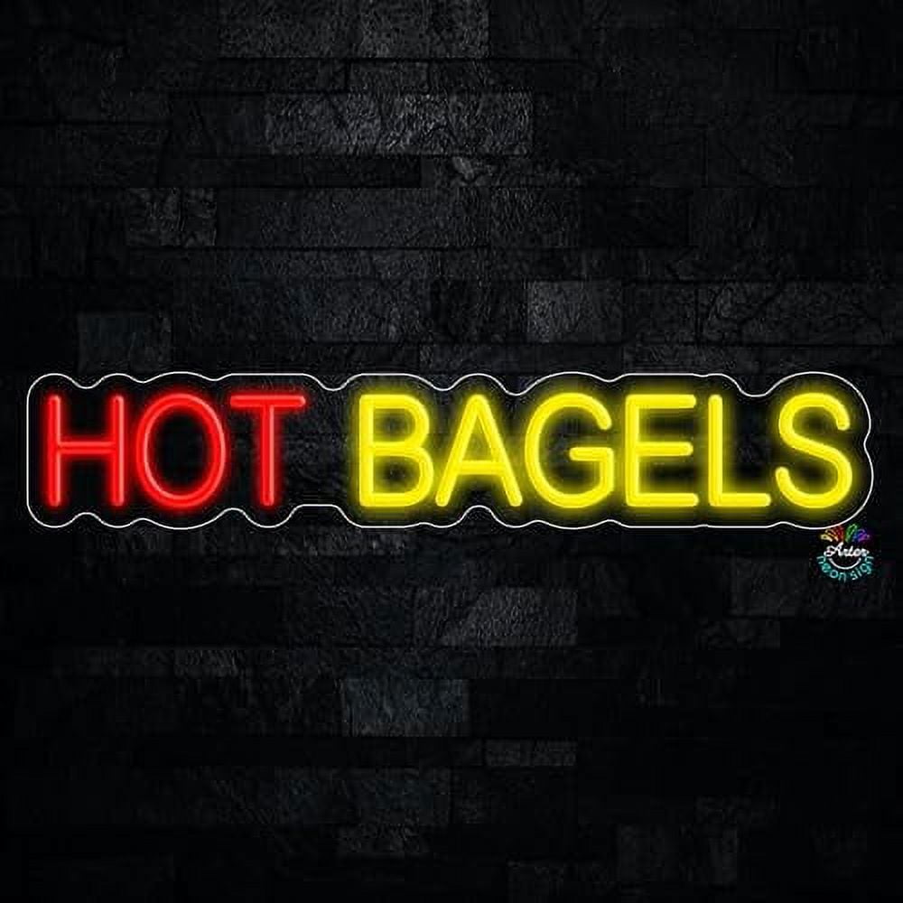 Hot Bagels LED Neon Sign 27"L x 5"H #32375 - Walmart.com