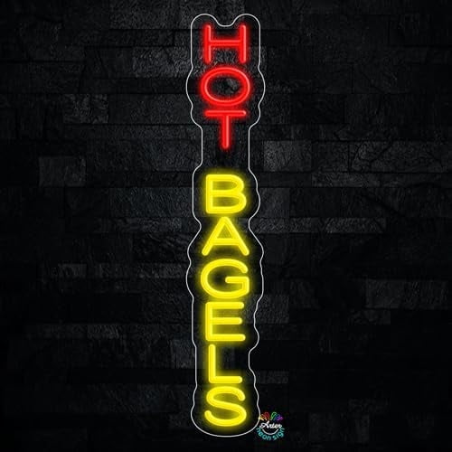 Hot Bagels LED Neon Sign 5"L x 27"H #32376 - Walmart.com
