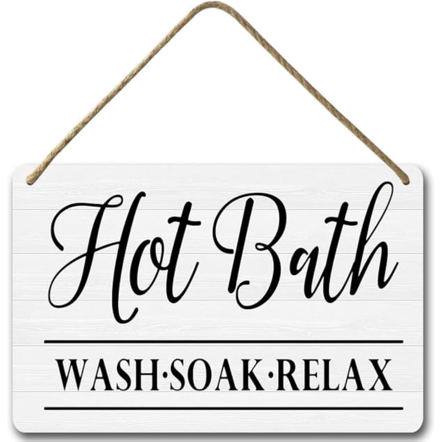 Hot Bath Wash Soak Relax Sign,Farmhouse Bathroom Wall Decor Sign,Rustic ...