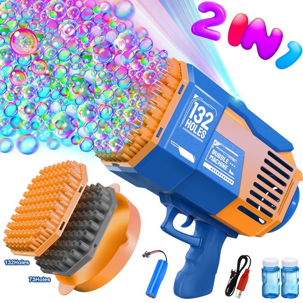 Hot Bee Bubble Machine, 132/73 Holes Bubble Machine for Toddlers 5 6 7 ...