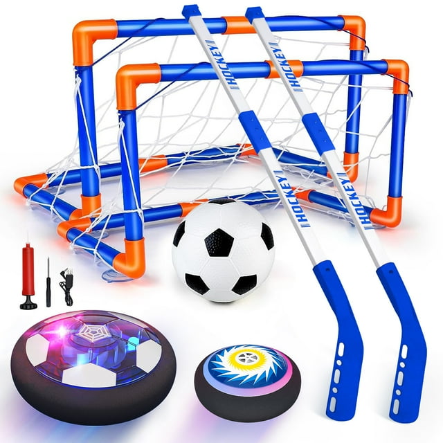 Hot Bee Hover Soccer Hockey Ball Set, 2 in 1 LED Rechargeable Soccer ...