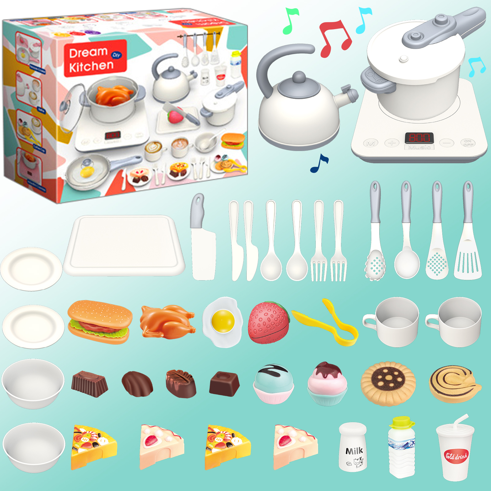 Little Tikes® 2-in-1 Café Cart Pretend Food Cooking Toy Role Play ...