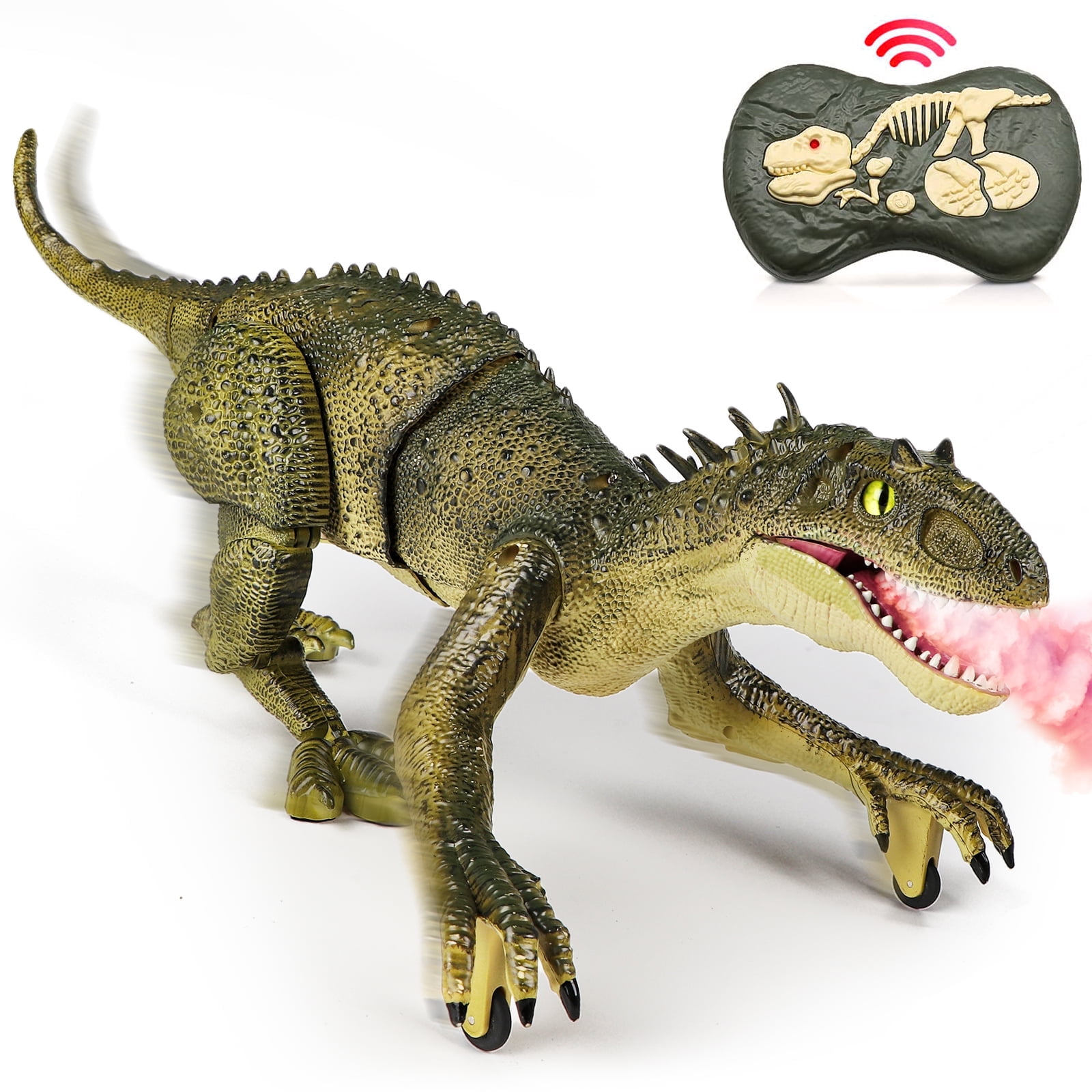 Hot Bee Kids Dino Robotic Electronic T-Rex, Walking RC Dinosaur Toy ...