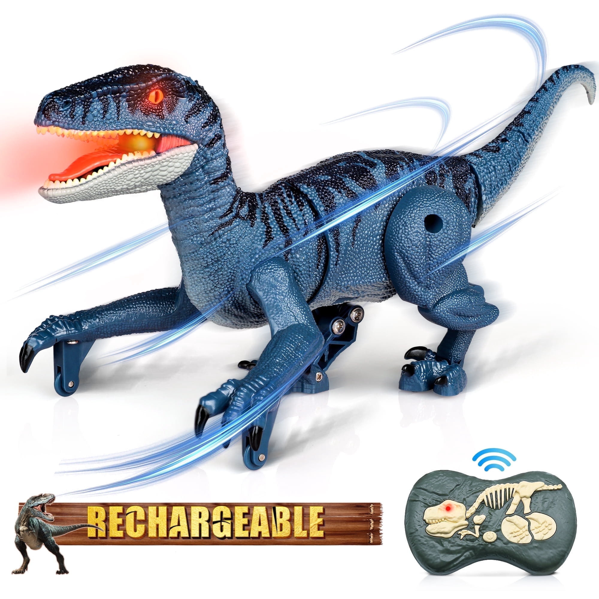Hot Bee Remote Control Dinosaur Toys for Kids 3-5, 5-7, 2.4G Walking ...