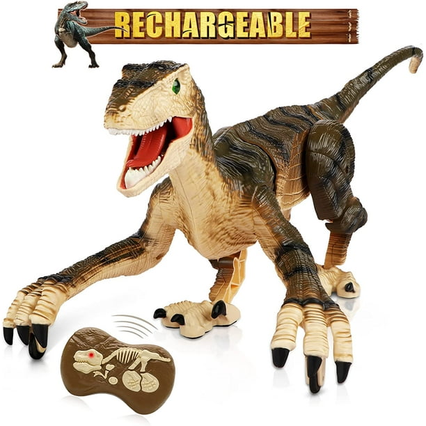 Hot Bee Remote Control Dinosaur Toys for Kid, Robot Dinosaur with Light ...