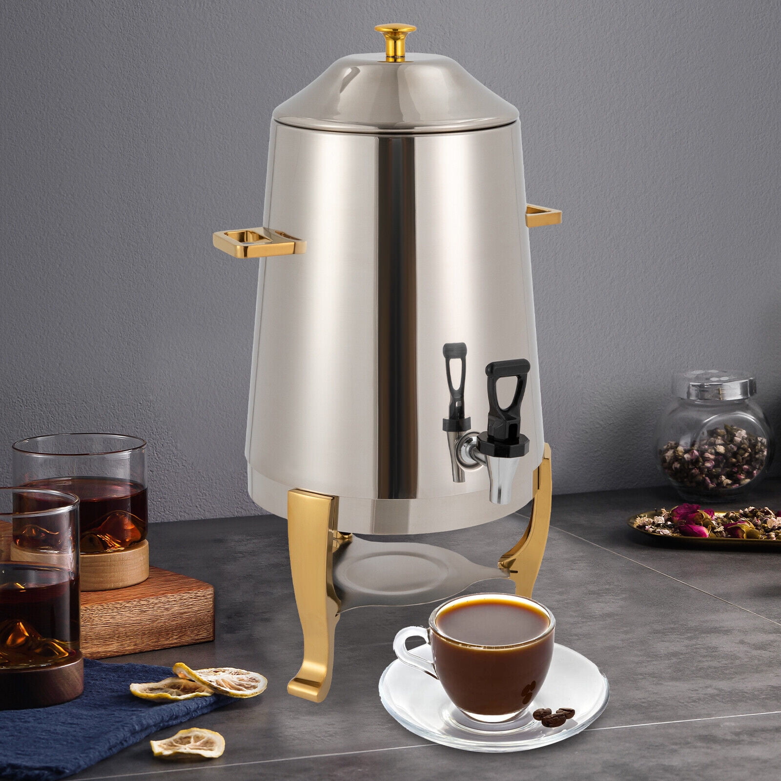 Hot Beverage Dispenser, 13L/3.5 Gallon Stainless Steel Coffee Chafer ...