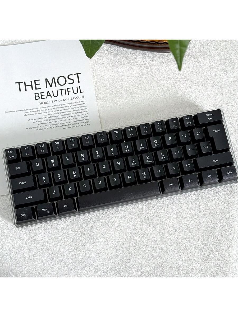 Hot ![Black/White/Gray] 61-Key Mechanical Feel Keyboard, Membrane ...