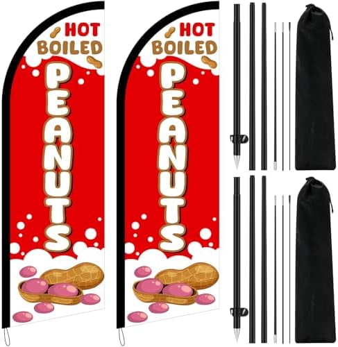 Hot Boiled Advertising Feather Flags 8.2ft Boiled Swooper Banner with ...