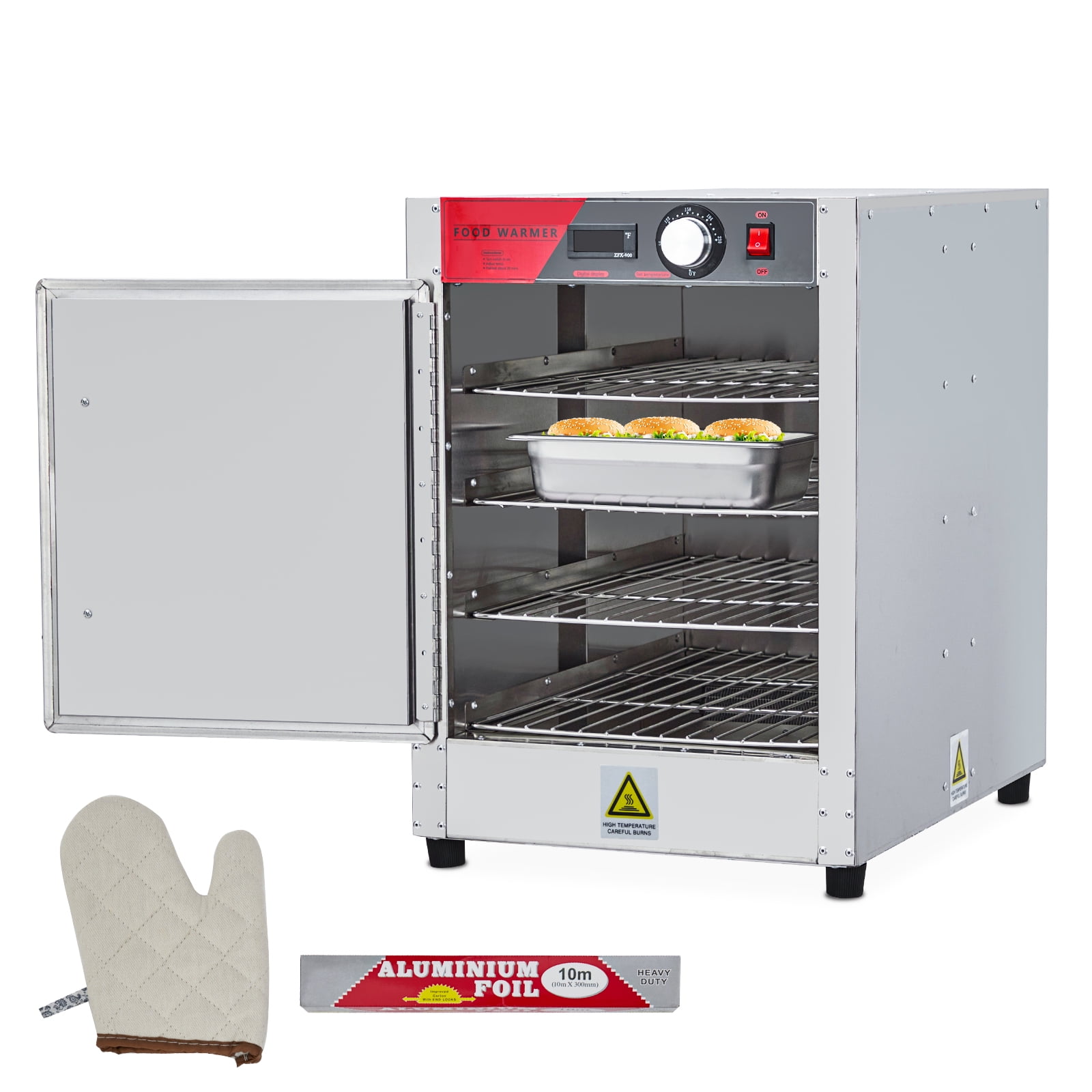Hot Box Food Warmer Concession Warmer with Water Tray, 4 Disposable ...