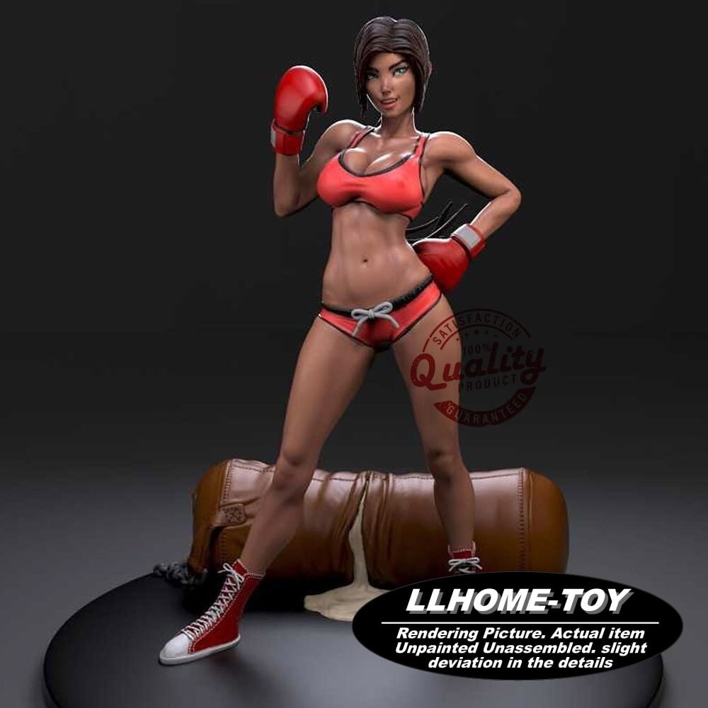 Hot Boxing Girl 29cm Tall Resin Model Kit Unpainted 3d Print GK Statue Figure - Walmart.com
