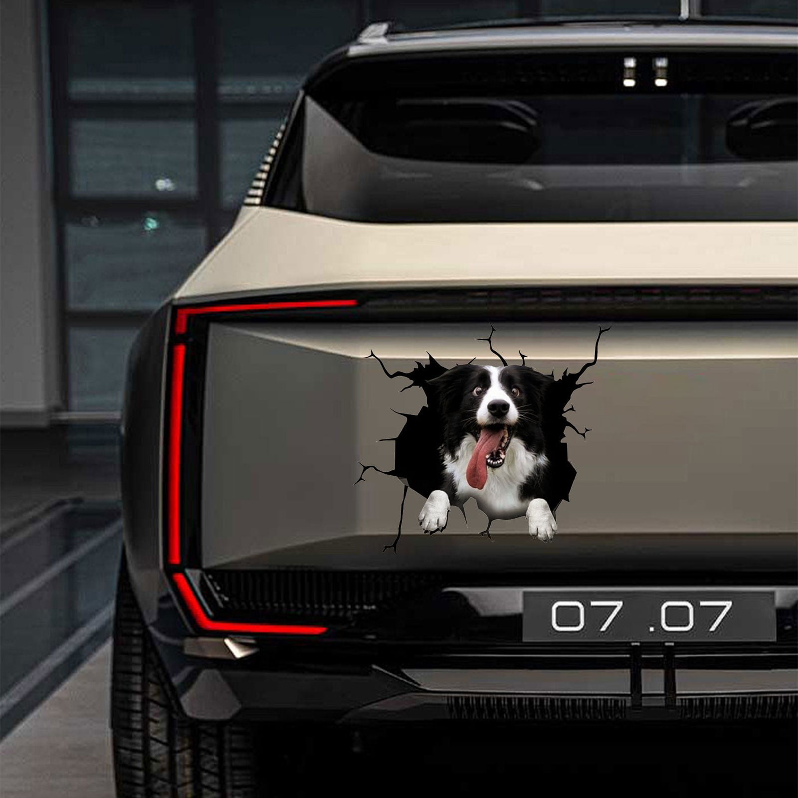 Hot Broken Window Dog Funny Car Body Stickers Window Stickers ...