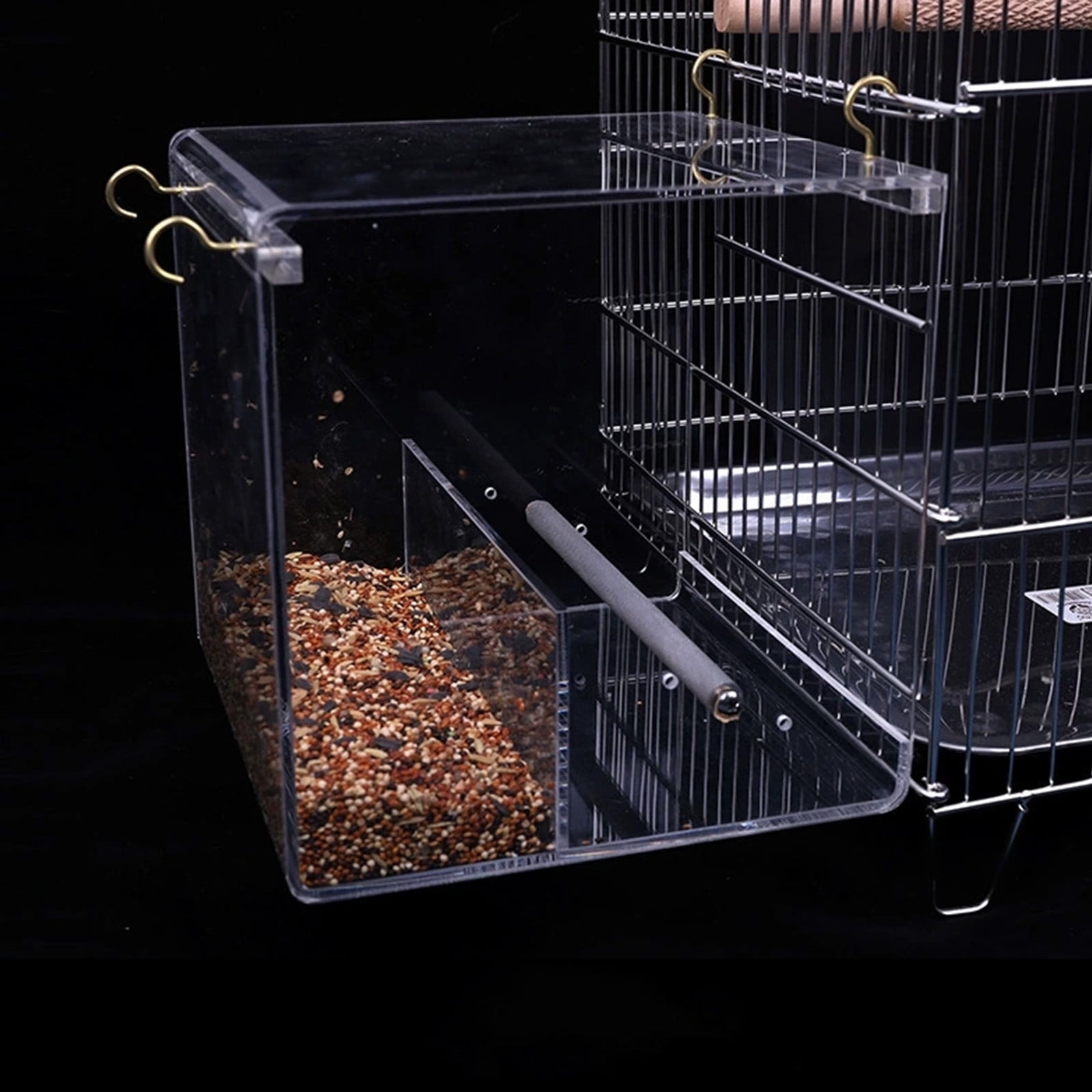Hot Buy! Acrylic Bird Feeder for Psittacines, Automatic Bird Cage Food ...
