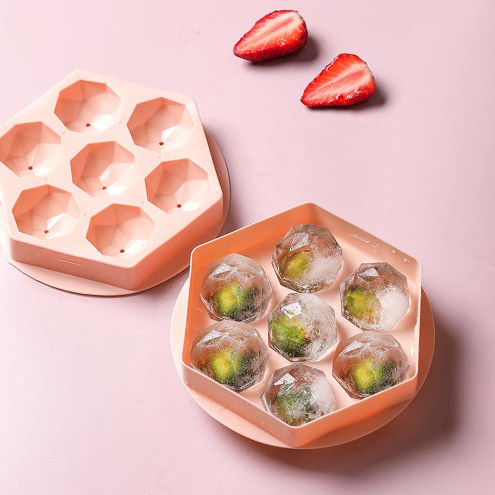 Hot Buy! Hexagonal Ice Molds, 7 Grids Molding Tool for Alcoholic ...