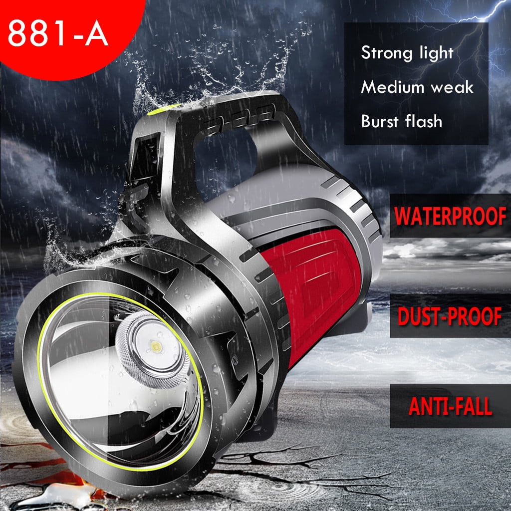 Hot Buy! LED Flashlight USB Rechargeable Searchlight, Portable Camping ...